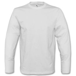 Basic Langarm Shirt weiss, Gr&ouml;&szlig;e XXL