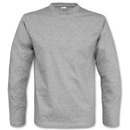 Basic Langarm Shirt grau, Gr&ouml;&szlig;e S