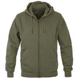 Fruit of the Loom Premium Kapuzen Pullover Zip oliv, Gr&ouml;&szlig;e L