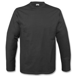 Basic Langarm Shirt schwarz, Gr&ouml;&szlig;e XXL