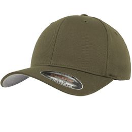 Flexfit Baseball Cap Wooly Combed oliv, Gr&ouml;&szlig;e L/XL