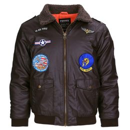 Fostex Kids Fliegerjacke Kunstleder braun, Gr&ouml;&szlig;e XL