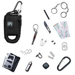 Mil-Tec Paracord Survival Kit Large schwarz