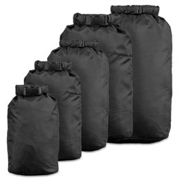 Rolltop Stuffsack 210D 5 Liter schwarz