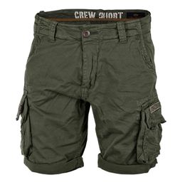 Alpha Industries Crew Shorts dark oliv, Gr&ouml;&szlig;e 36