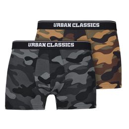 Urban Classics Camo Boxer Shorts 2er Pack darkcamo/woodland, Gr&ouml;&szlig;e XXL