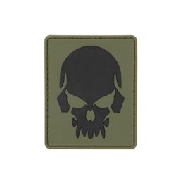Rubber Patch Skull Medium oliv