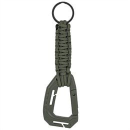 Mil-Tec Schl&uuml;sselanh&auml;nger Paracord m. Karabiner MOLLE oliv