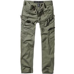 Brandit Adven Slim Fit Cargo Hose oliv, Gr&ouml;&szlig;e S