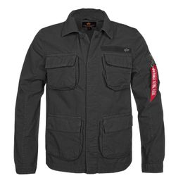 Alpha Industries Ripstop Cargo Overshirt (Sale) schwarz, Gr&ouml;&szlig;e M