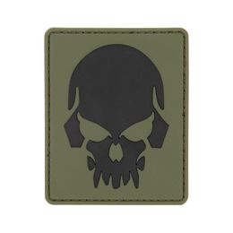 Rubber Patch Skull Large oliv