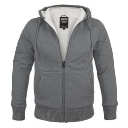Poolman Hooded Sweatjacke mit Teddyfutter anthrazit, Gr&ouml;&szlig;e XL