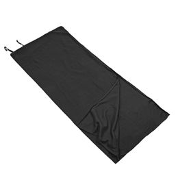 Deckenschlafsack Fleece schwarz