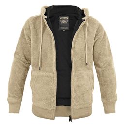 Poolman Teddyfleece Jacke mit Kapuze beige, Gr&ouml;&szlig;e L