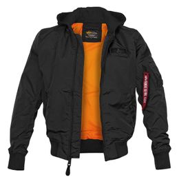 Alpha Industries MA-1 TT Hood Fliegerjacke black/black, Gr&ouml;&szlig;e M
