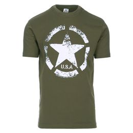 Fostex T-Shirt Vintage US Army Star oliv, Gr&ouml;&szlig;e M