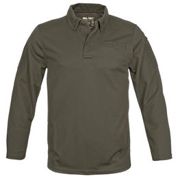 Mil-Tec Tactical Quick Dry Poloshirt langarm oliv, Gr&ouml;&szlig;e L