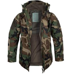 Mil-Tec N&auml;sseschutzjacke m. Fleecejacke Gen. II woodland, Gr&ouml;&szlig;e XXL