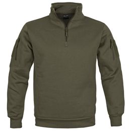 Mil-Tec Tactical Sweatshirt m. Zipper ranger green, Größe XL