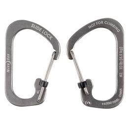 Nite Ize S-Biner Slide Lock Karabiner silber, Gr&ouml;&szlig;e 2
