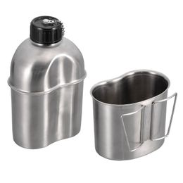 Origin Outdoors Edelstahl Feldflasche mit Becher