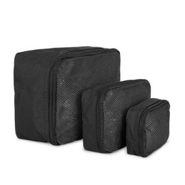 Mil-Tec Netz Pouch 3er-Set schwarz