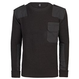 Brandit BW Pullover mit Brusttasche schwarz, Gr&ouml;&szlig;e M