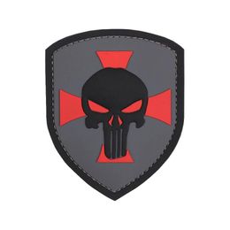 Rubber Patch Punisher Kreuz grau