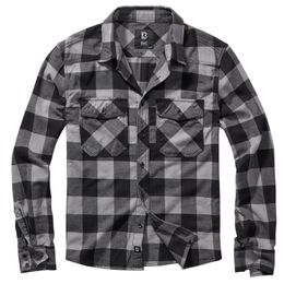 Brandit Check Shirt Flanell Hemd schwarz/charcoal, Gr&ouml;&szlig;e XL