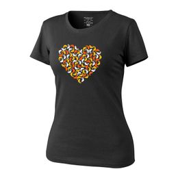 Helikon-Tex Womens T-Shirt Chameleon Heart schwarz, Größe XS