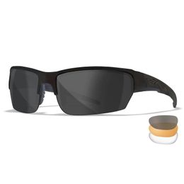 Saint Taktische Brille mit 3 Gl&auml;sern schwarz