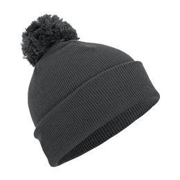 Beechfield Bommelm&uuml;tze Original Pom Pom Beanie grau