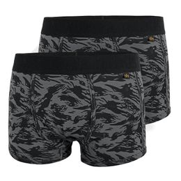 Alpha Industries Graphic AOP Boxershorts 2er Pack (Sale) black/greyblack, Gr&ouml;&szlig;e S