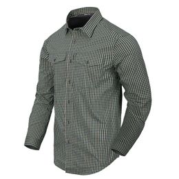 Helikon-Tex Covert Concealed Carry Shirt (Sale) savage green checkered, Gr&ouml;&szlig;e S