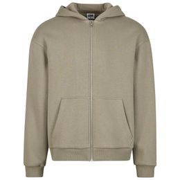 Urban Classics Fluffy Zip Hoody Kapuzenjacke paleolive, Gr&ouml;&szlig;e 3XL
