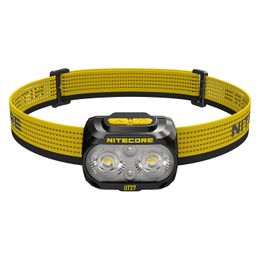 NITECORE LED Kopflampe UT27 - 800 Lumen - Modell 2024, Schwarz/Gelb