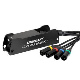 Litecraft Connect eDMX.1,4x XLR 5 pol male,etherCON RJ 45 female,housing black
