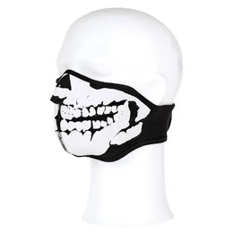 Neopren Gesichtsmaske Skull 3D schwarz