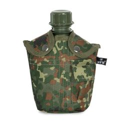 MFH US Feldflasche mit H&uuml;lle BPA-frei flecktarn