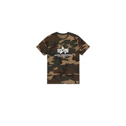 T-Shirt Alpha Industries "Basic T-Shirt BL Camo", Damen, Gr. XL, bunt (wdl camo 65), Obermaterial: 100% Baumwolle, Shirts T-Shirt