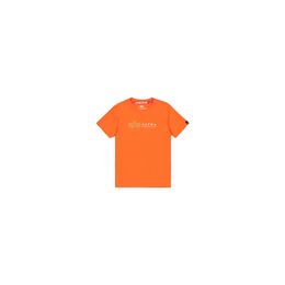 T-Shirt Alpha Industries "Alpha Label T-Shirt K", M&auml;dchen, Gr. 12, orange (boost orange), Obermaterial: 100% Baumwolle, Shirts T-Shirt