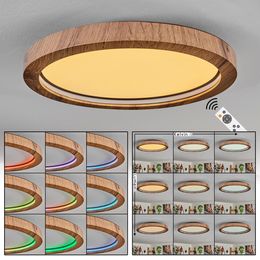 hofstein Bosatorp Deckenleuchte LED Schwarz, 1-flammig, Fernbedienung
