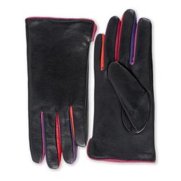 mywalit Fingerhandschuhe Damen Gr&ouml;&szlig;e L dunkellila / hellpink / rot / schwarz