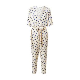 minimum Jumpsuit 'ALBERTE' Damen Gr&ouml;&szlig;e XS hellbeige / royalblau / schwarz