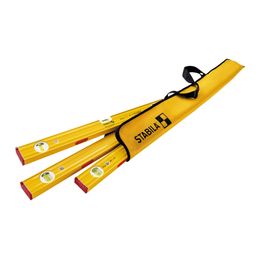 Stabila PRO SET 80 ASM, 4-teiliges Magnet-Wasserwaagen-Set: 120 cm / 60 cm / 30 cm / Tasche, verst&auml;rktes Alu-Profil, extrastarkes Seltenerd-Magnetsyst (19716)
