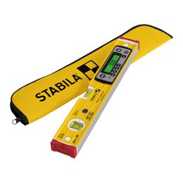 Stabila Digitale Wasserwaage TECH 196 DL, 40 cm, wasser- und staubdicht nach IP 67, 2 Digital-Displays, kalibrationsfrei, Anzeige-Modi: &deg;, %, mm/m, in (19830)