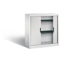 C+P Akten-Sideboard Omnispace mit Rollladen, 2 Ordnerh&ouml;hen, H1030xB1000xT420mm Front Lichtgrau Korpus Lichtgrau ; C + P M&ouml;belsysteme (3242-00|S10081)