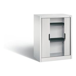 C+P Akten-Sideboard Omnispace mit Rollladen, 2 Ordnerh&ouml;hen, H1030xB800xT420mm Front Lichtgrau Korpus Lichtgrau ; C + P M&ouml;belsysteme (3241-00|S10060)