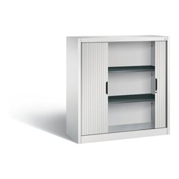 C+P Akten-Sideboard Omnispace mit Rollladen, 3 Ordnerh&ouml;hen, H1230xB1200xT420mm Front Lichtgrau Korpus Lichtgrau ; C + P M&ouml;belsysteme (3233-00|S10106)