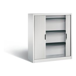 C+P Akten-Sideboard Omnispace mit Rollladen, 3 Ordnerh&ouml;hen, H1345xB1200xT420mm Front Lichtgrau Korpus Lichtgrau ; C + P M&ouml;belsysteme (3223-00|S10055)